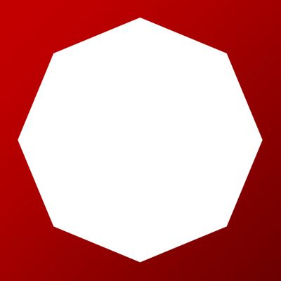 Octagon 8 Sided Iron on Transfer