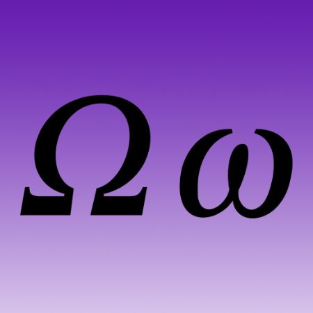 Greek Letter Iron on Transfer Omega