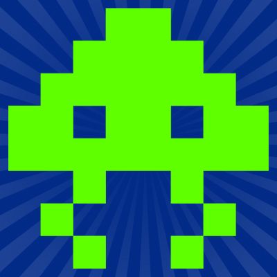 Pixel Space Alien Jelly Fish Iron on Transfer