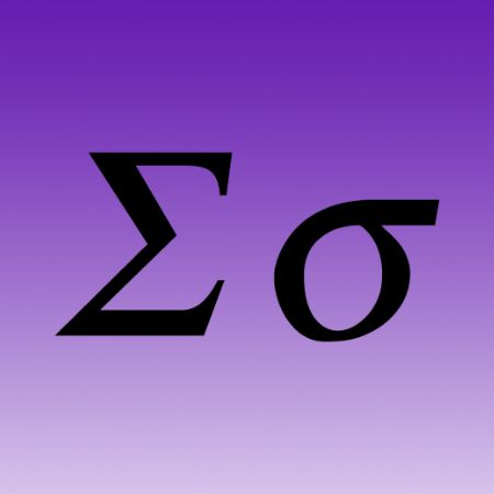 Greek Letter Iron on Transfer Sigma