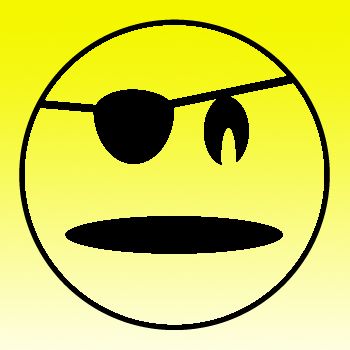 Smiley 9 Pirate Iron on Transfer