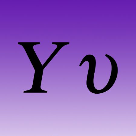 Greek Letter Iron on Transfer Upsilon